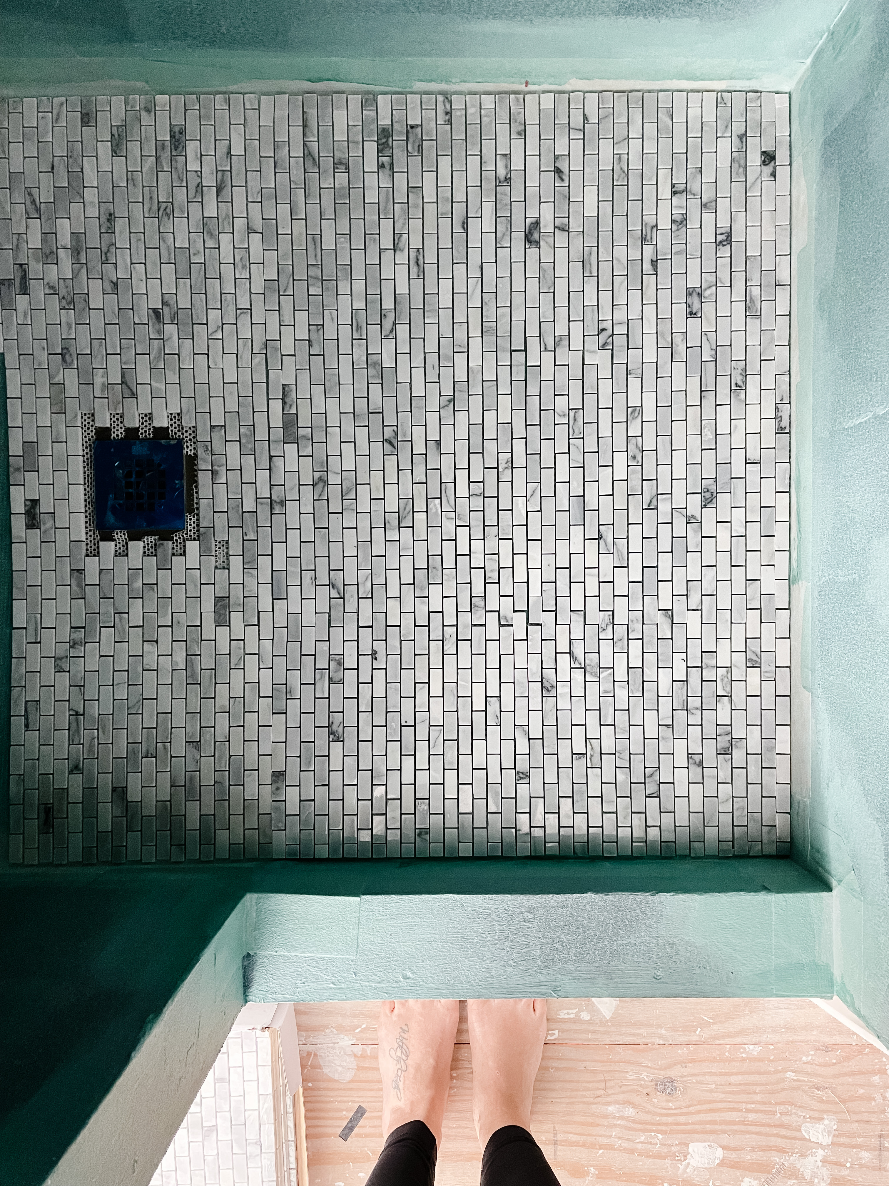 One Room Challenge Week 3 Bathroom Progress: Installing A Custom Shower